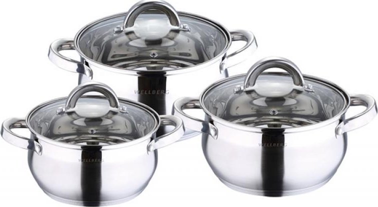 Набор посуды WellBerg WB-1408 купить | ELMIR - цена, отзывы, характеристики