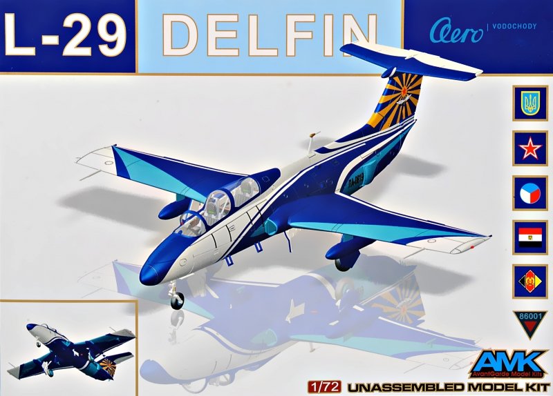 Модель AMK Учебно-тренировочный самолет Aero L-29 "Дельфин" (AMK86001 ...