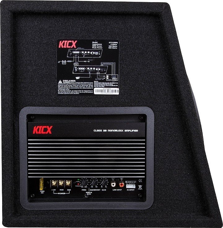 Автосабвуфер Kicx GT-310BPA купить | ELMIR - цена, отзывы, характеристики