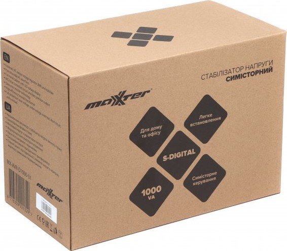 Стабилизатор напряжения Maxxter MX-AVR-D1000-01 купить | ELMIR - цена, отзывы, характеристики