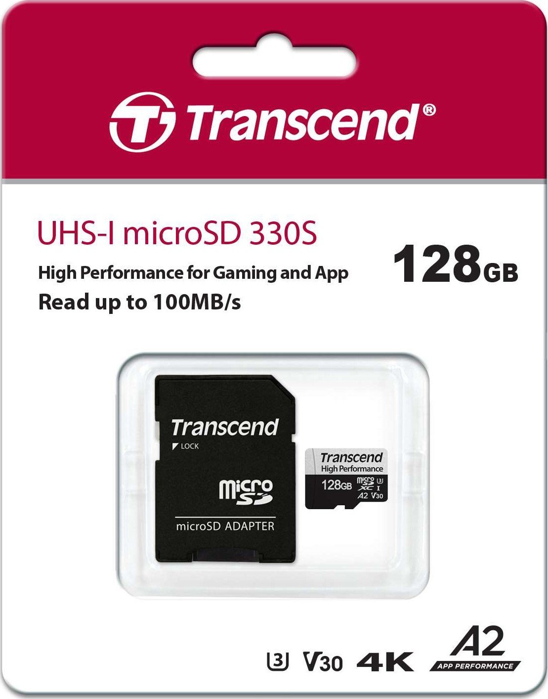 Карта памяти micro SDXC 128GB Transcend UHS-I U3 A2 High Performance ...