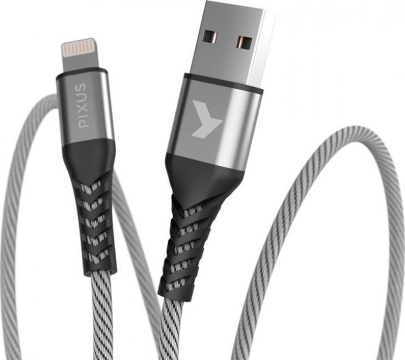 Кабель USB -> Lightning Pixus Flex 1м Gray (PXS FLG) купить | ELMIR ...