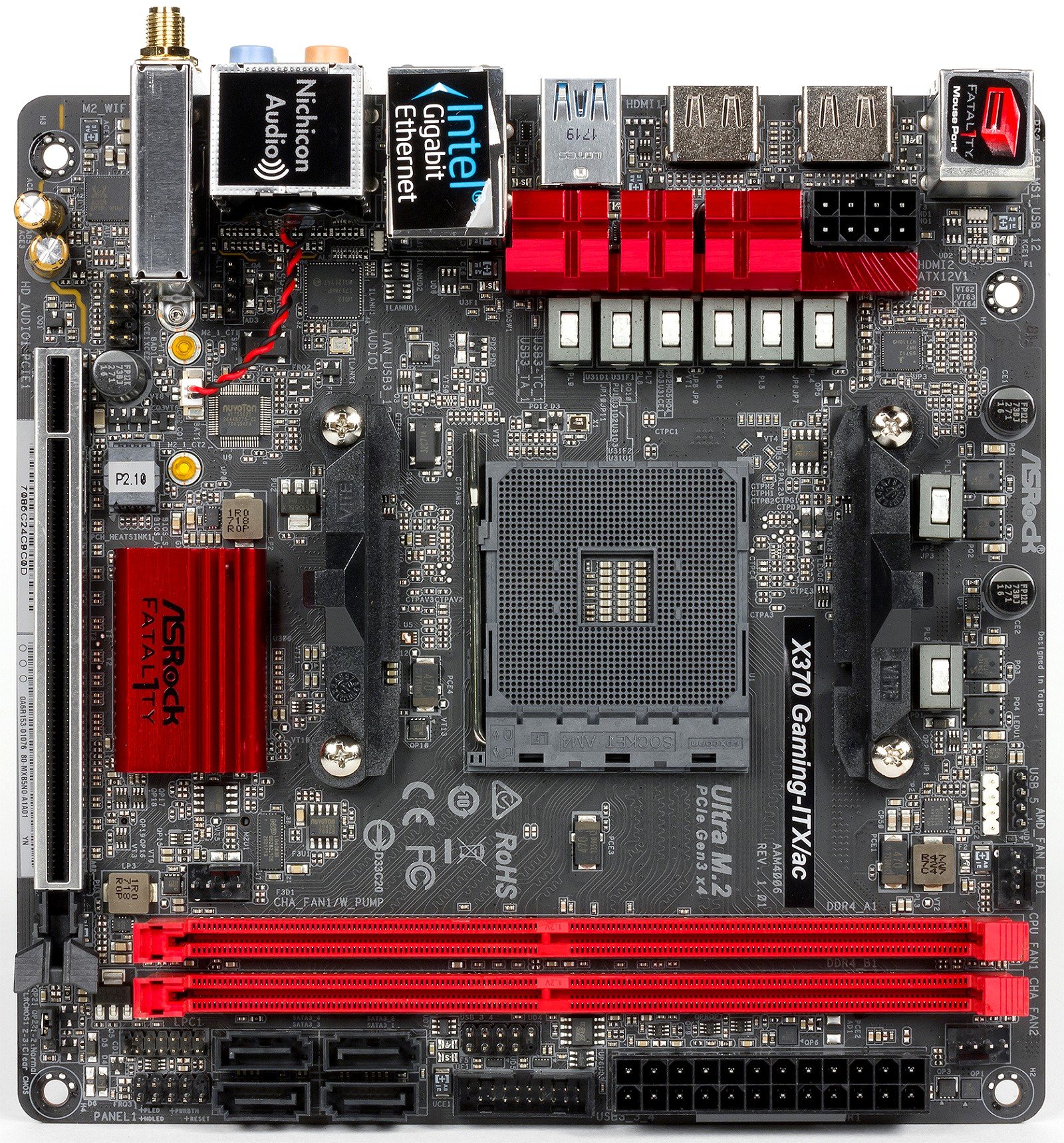 Материнская плата ASRock Fatal1ty X370 Gaming-ITX/ac s-AM4 X370 купить ...