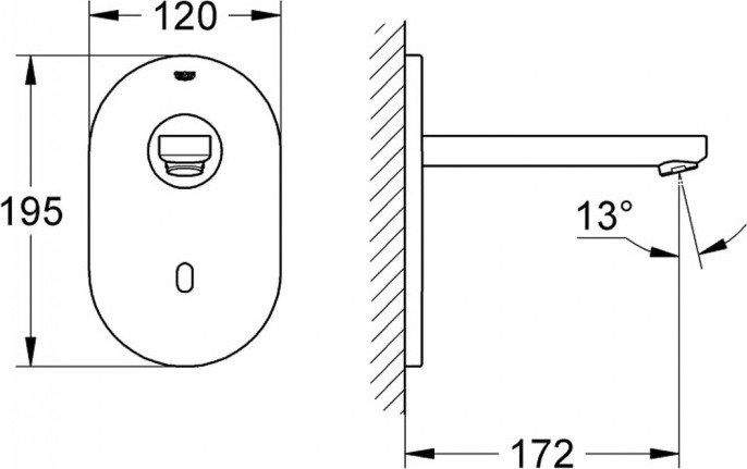 Смеситель для раковины Grohe Euroeco Cosmopolitan E 36273000 ...