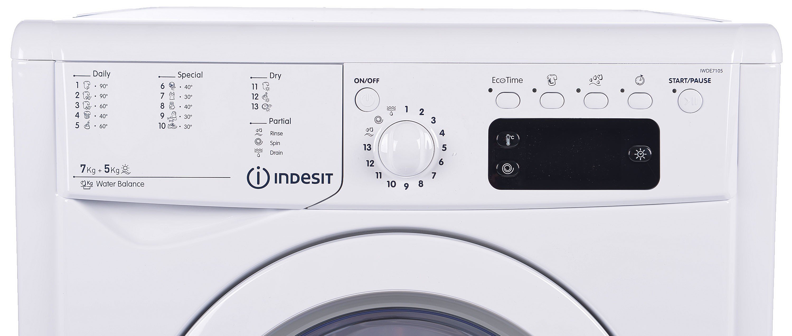 Стирально-сушильная машина Indesit IWDE 7105 B (EU) купить | ELMIR ...