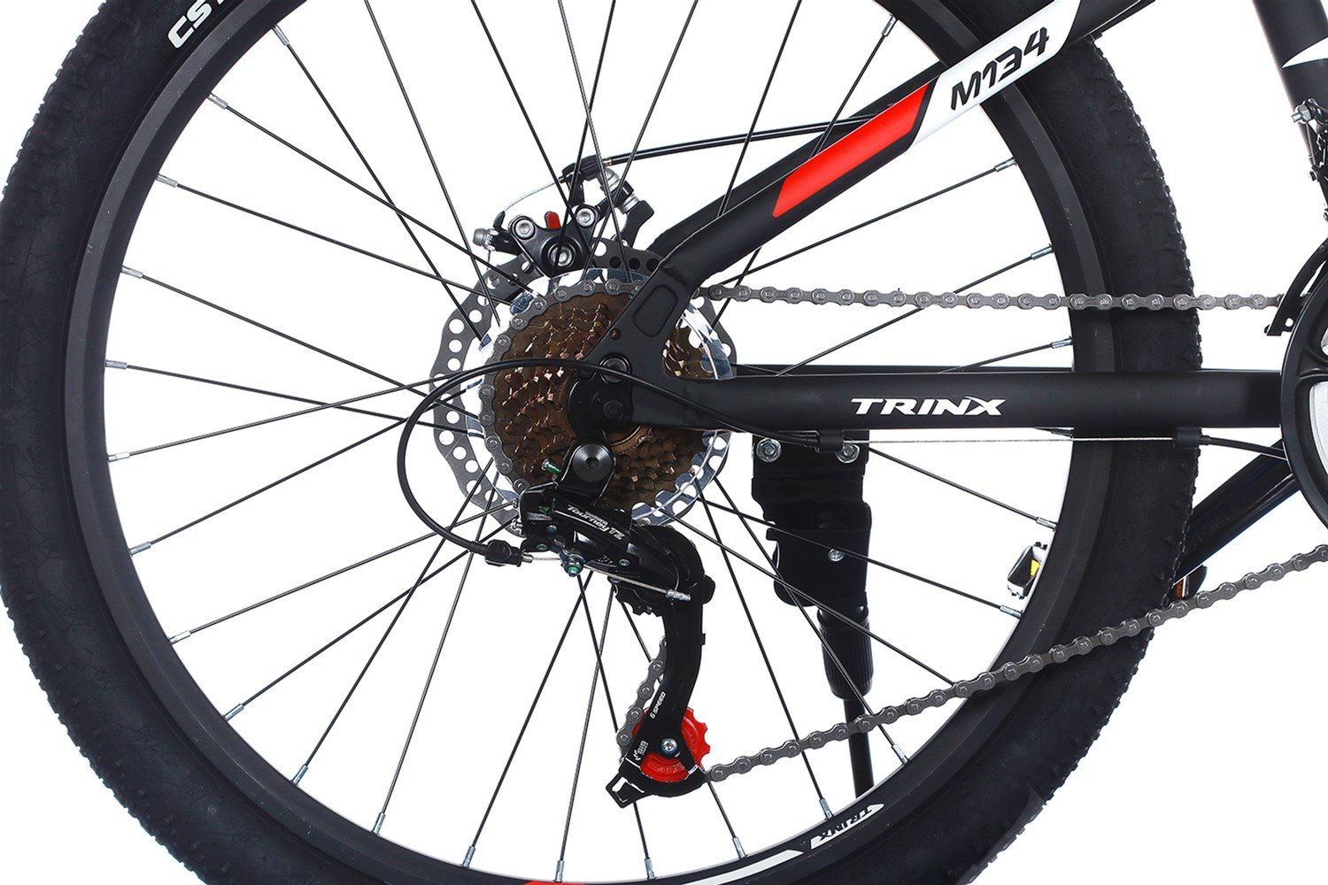 Велосипед Trinx M134 Majestic Matt Black/Red/White 24" рама - 12.5 ...
