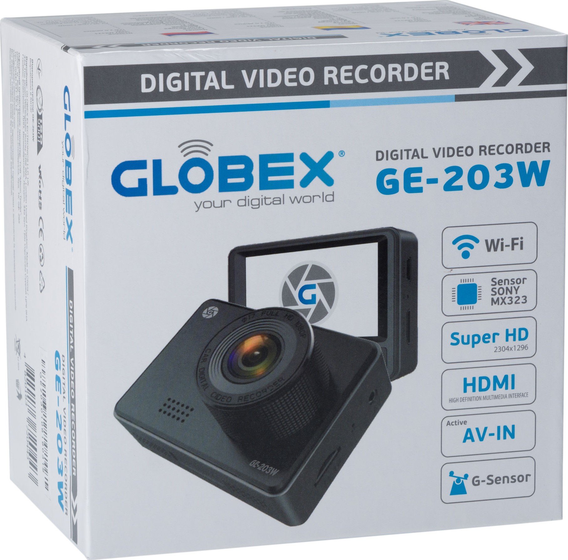 Видеорегистратор Globex GE-203W купить | Elmir - цена, отзывы, характеристики