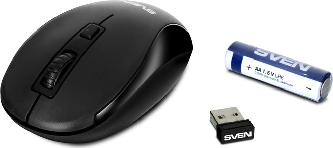 Мышь Sven RX-255W Black USB купить | ELMIR - цена, отзывы, характеристики