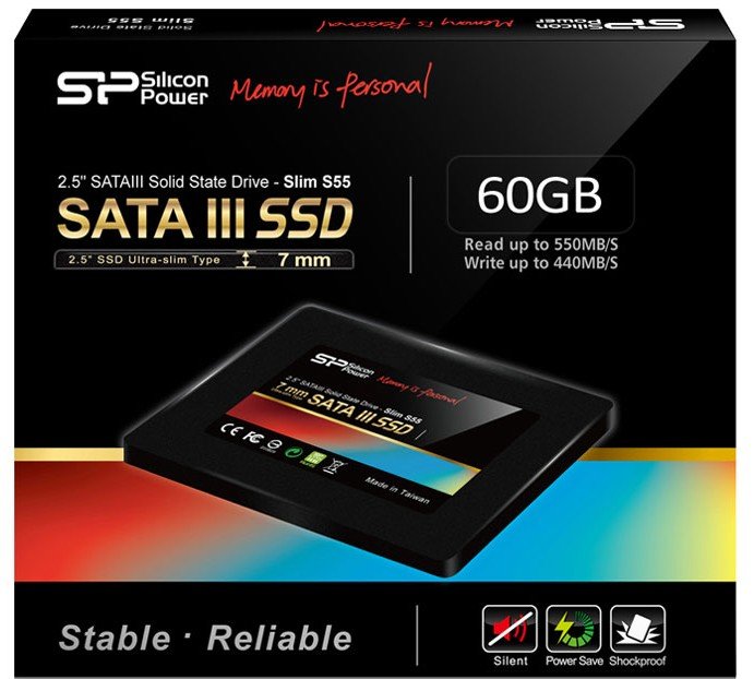 SSD-накопитель 2.5" SATA 60GB Silicon Power S55 (SP060GBSS3S55S25 ...