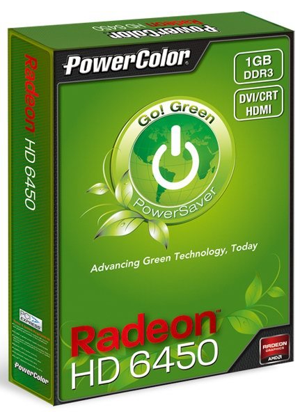 Видеокарта PowerColor PCI-E Radeon HD6450 1GB DDR3 (AX6450 1GBK3-SHE ...