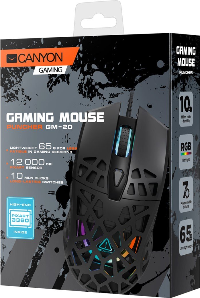 Мышь Canyon CND-SGM20B Black USB купить | ELMIR - цена, отзывы ...