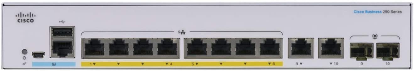 Коммутатор Cisco CBS250-8P (CBS250-8P-E-2G-EU) купить | ELMIR - цена ...