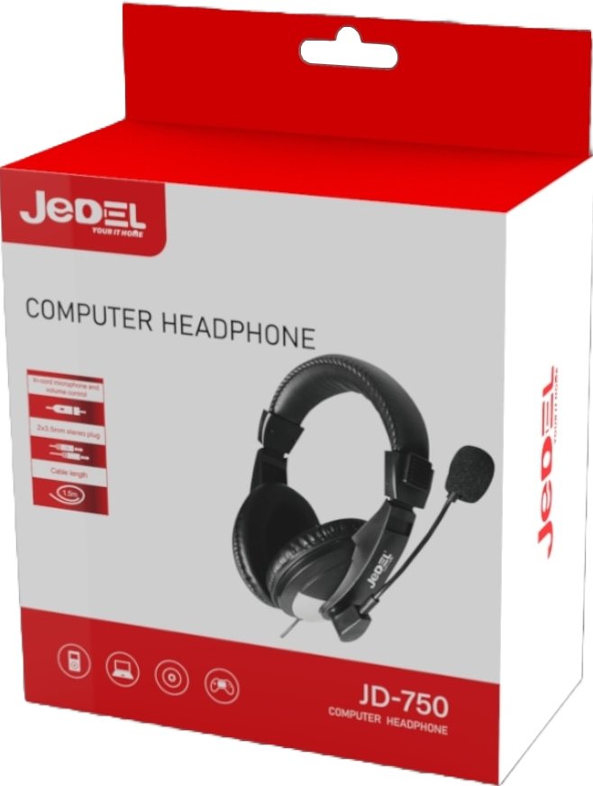 Наушники Jedel JD-750 Black купить | ELMIR - цена, отзывы, характеристики