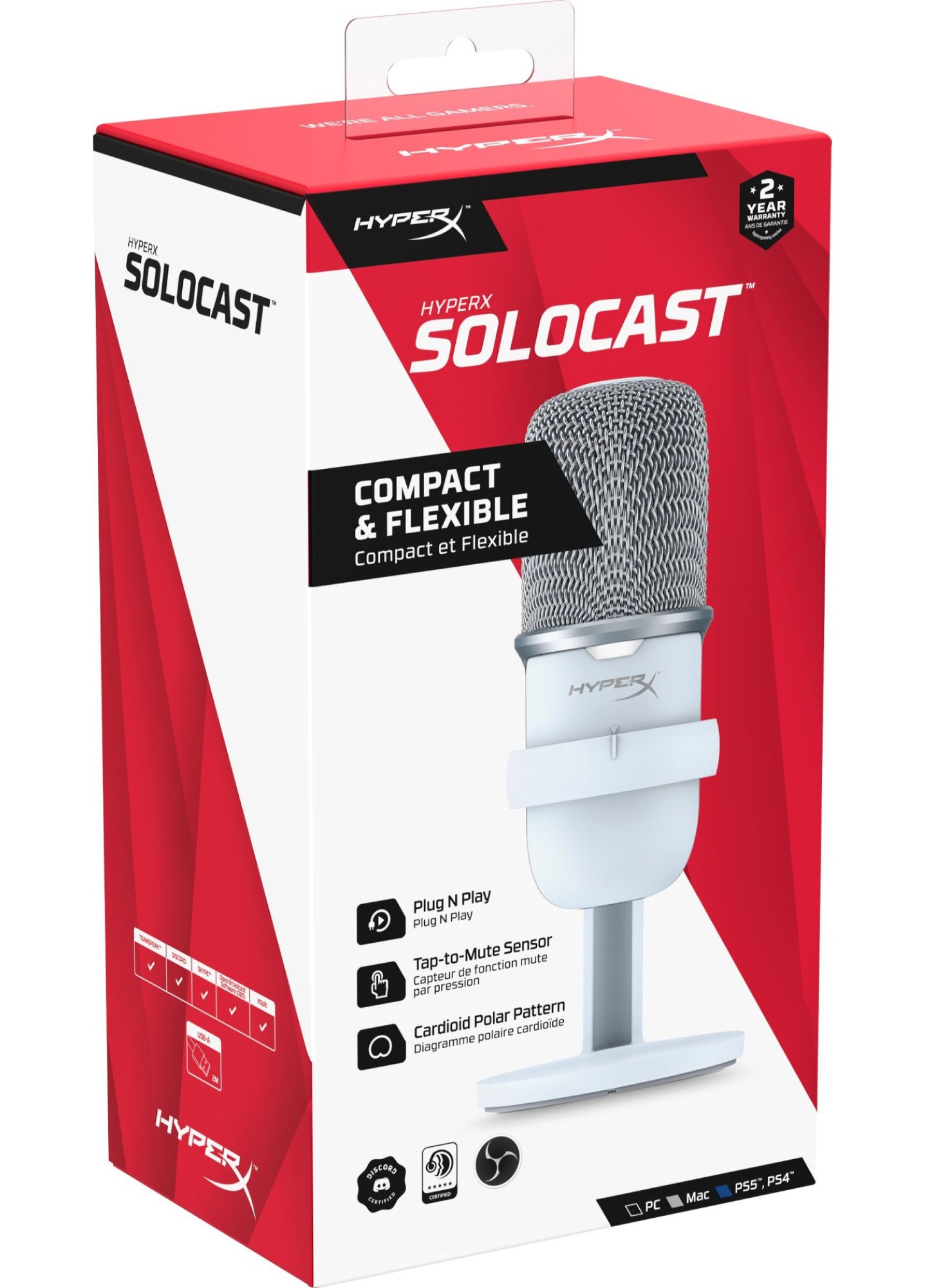 Микрофон HyperX SoloCast White (519T2AA) купить | ELMIR - цена, отзывы ...