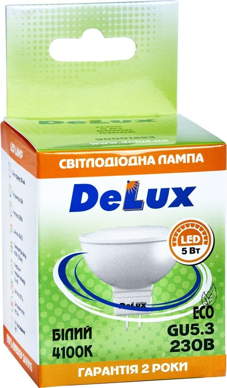 Лампа Delux LED JCDR 5W 4100K 220V GU5.3 (90020568) купить | ELMIR ...