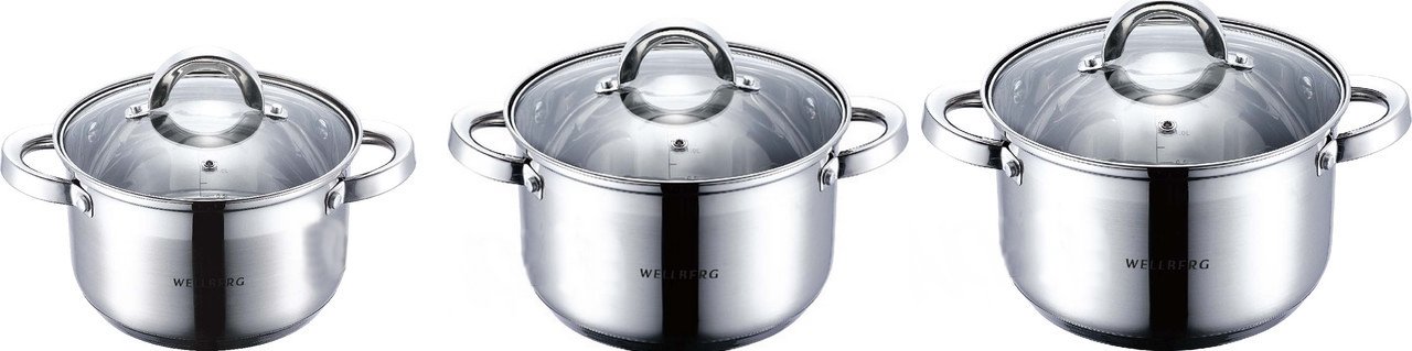 Набор посуды WellBerg WB-22483 купить | ELMIR - цена, отзывы ...