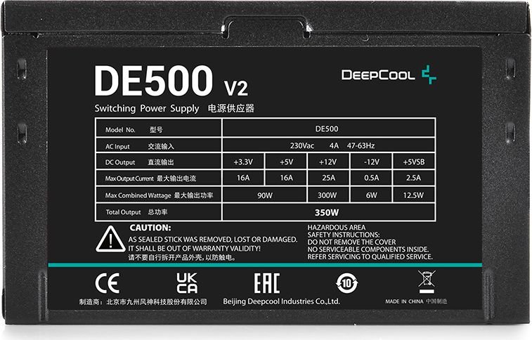 Блок питания 350W DeepCool DE500 v2 (DP-DE500US-PH) купить | Elmir ...