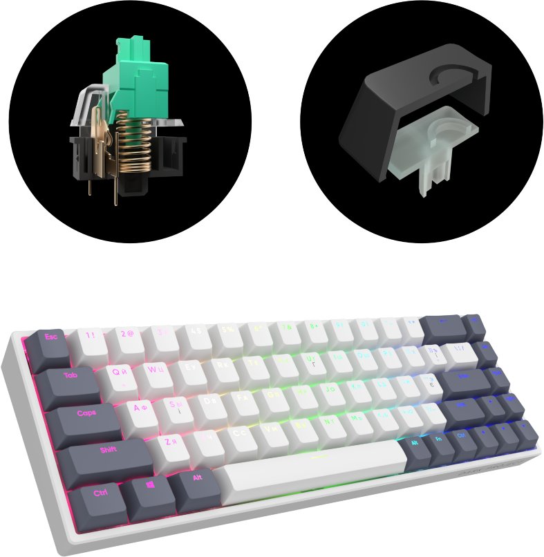 Клавиатура Dark Project KD68B PBT Mech. g3ms White/Dark Blue ENG/UA (KB ...