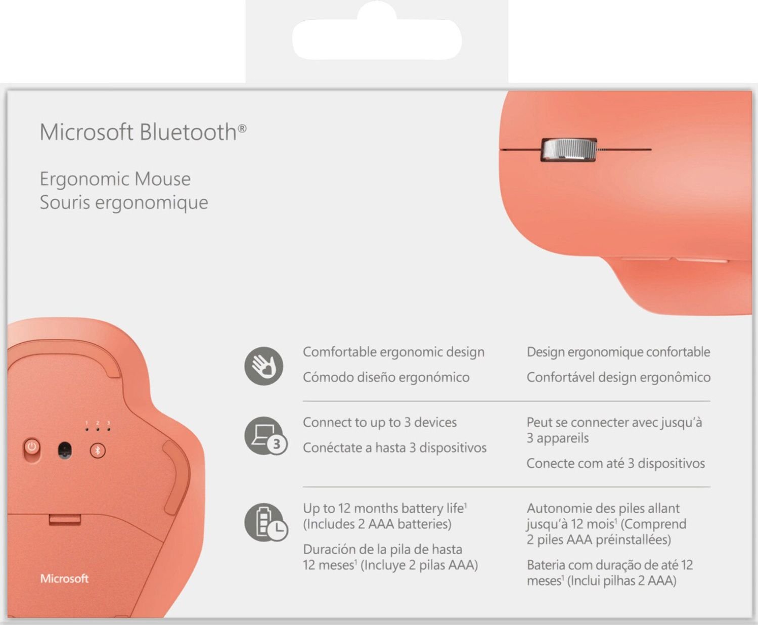 Мышь Microsoft Ergonomic BT Peach (222-00040) купить | ELMIR - цена ...