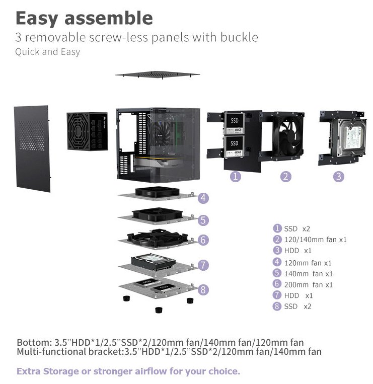 Корпус ALmordor Solar 210 SFF Black б/БП (ALS210SFFBK) купить | Elmir ...