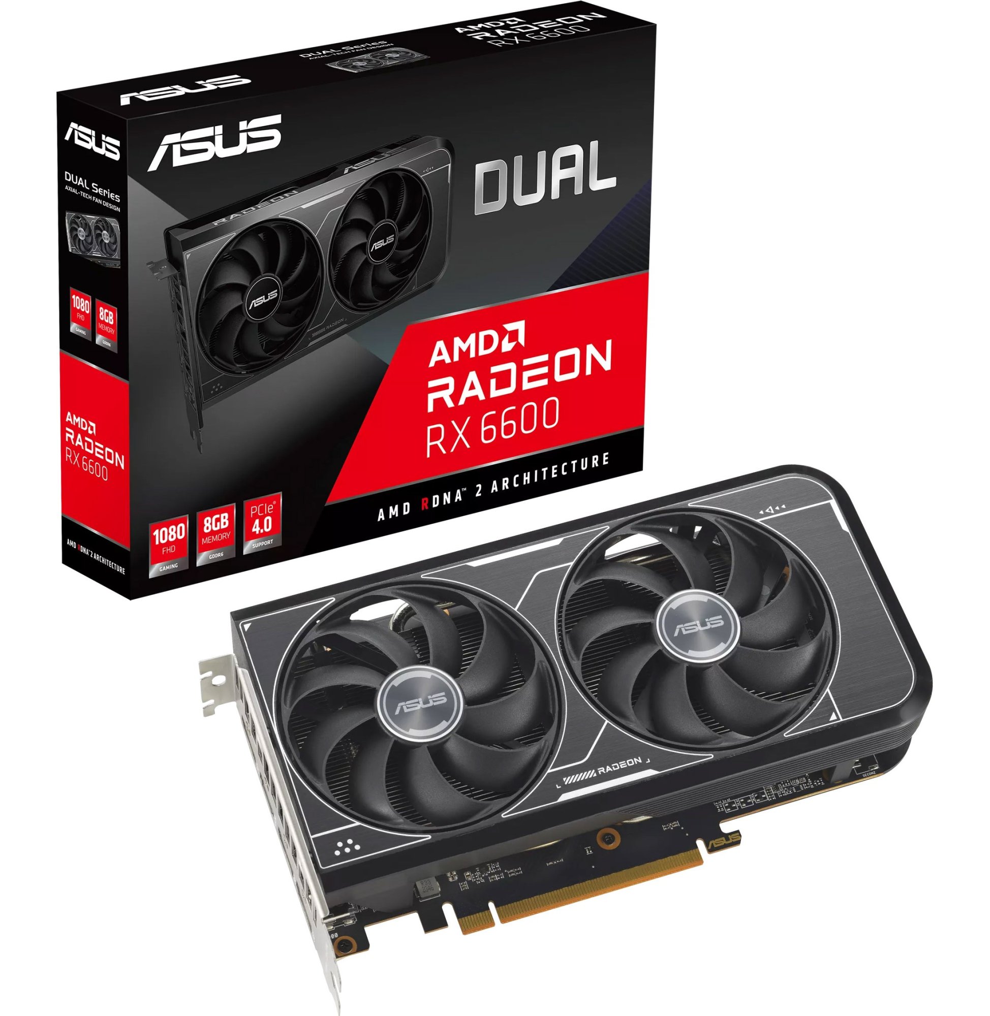 Видеокарта Asus PCI-E Radeon RX 6600 8GB DDR6 (DUAL-RX6600-8G-V3 ...