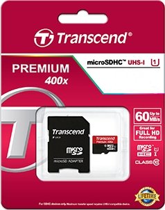 Карта памяти micro SDHC 16GB Transcend UHS-I 400X Premium (TS16GUSDU1) купить | ELMIR - цена ...
