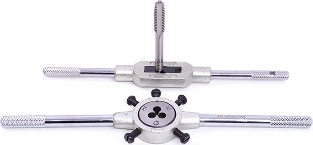 Набор метчиков и плашек Intertool SD-8032 купить | ELMIR - цена, отзывы, характеристики