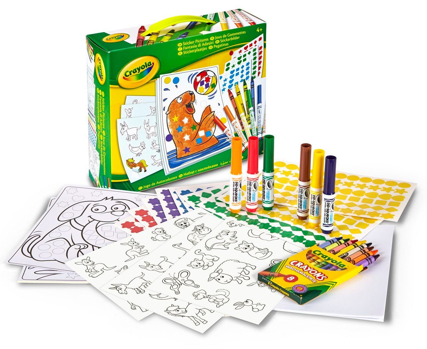 Набор для творчества Crayola с фломастерами Картинки с наклеек (04-6801 ...
