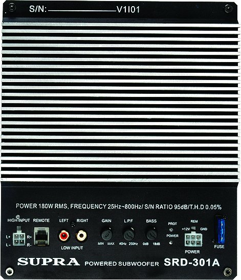Автосабвуфер Supra SRD-301A купить | ELMIR - цена, отзывы, характеристики
