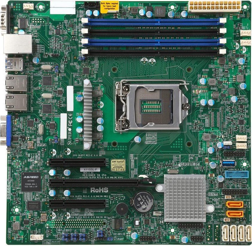 Материнская плата 1X-1151 Supermicro X11SSL-F (MBD-X11SSL-F-O) купить ...