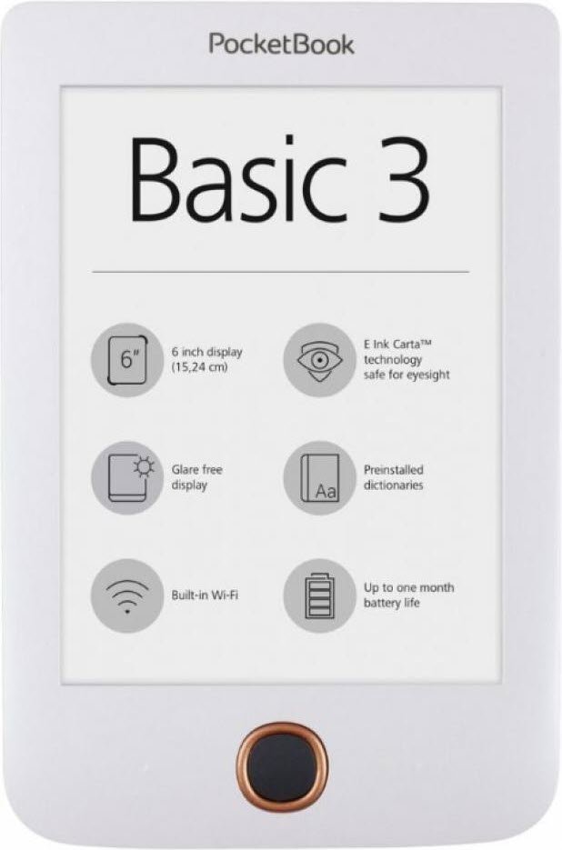 Электронная книга Pocketbook 614 (2) Basic 3 White (PB614-2-D-CIS ...